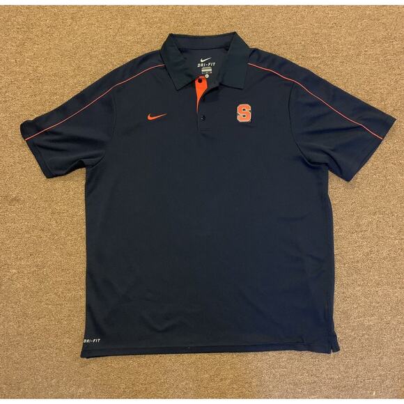 Nike | Shirts | Syracuse Orange Polo Shirt Mens Xl Ncaa Logo Blue Nike ...